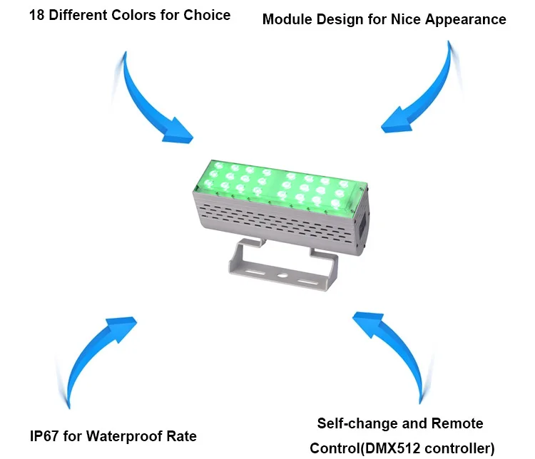 Multi Color Programmable Outdoor Decorative Projector 50W LED