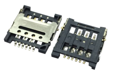 Hinged Type Micro Sim Card Connector 6pin H=1.8 - Buy Hinged Type Micro ...