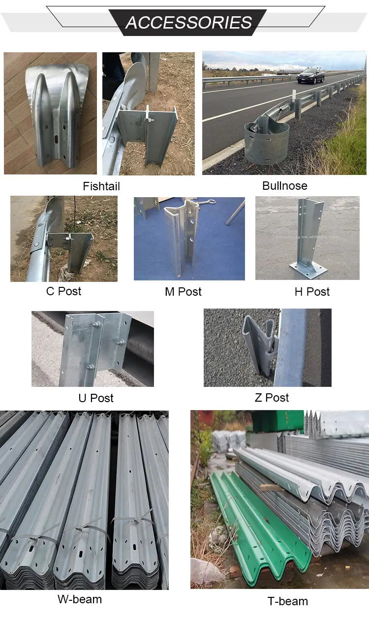 Bullnose Barrier Road Hot Dip Galvanized Bullnose End For Highway ...
