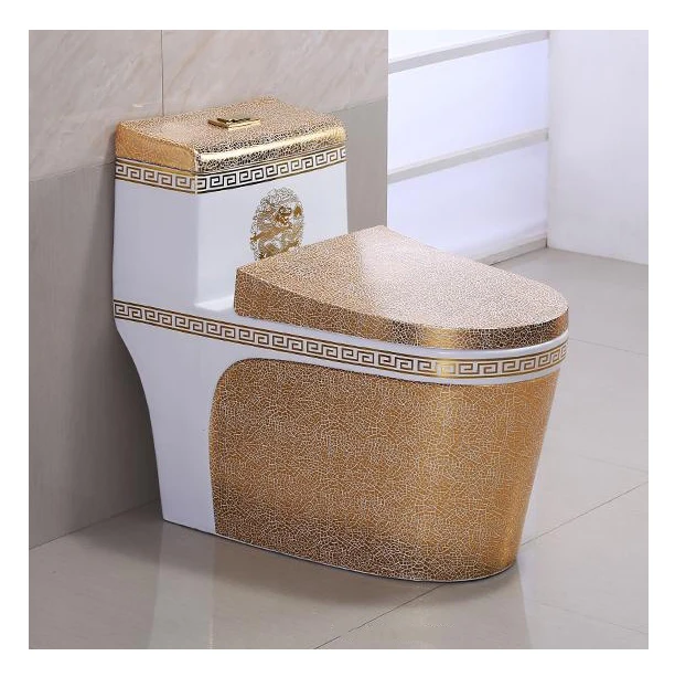 Luxury Style High Grade Porcelain Water Saving Sanitary Ware Golden ...