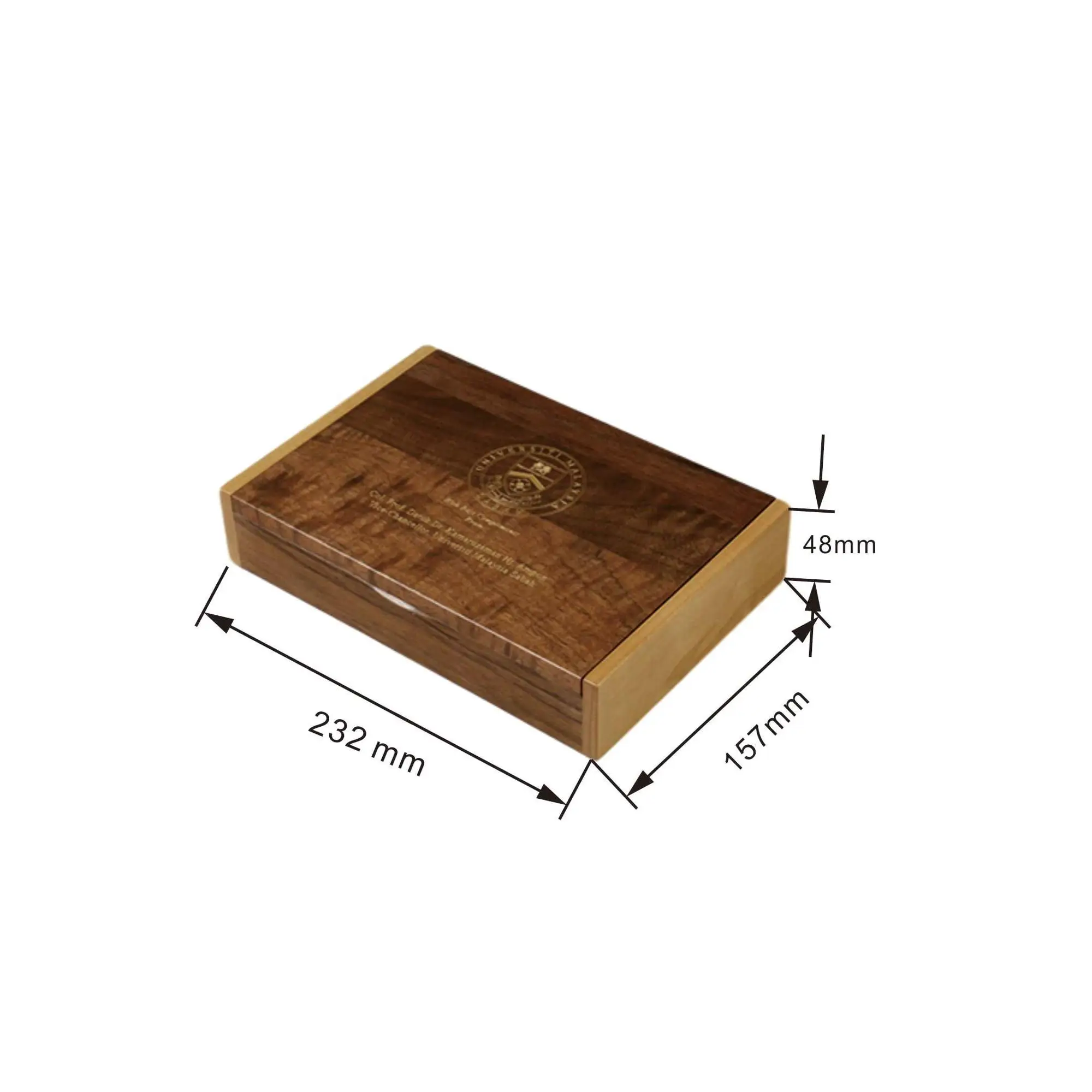 Customized Luxury Cash Box Commemorative Collector Gift Business Wood ...