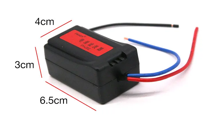 DC 12V Black Plastic Vehicle Audio Power Filter - FH-202