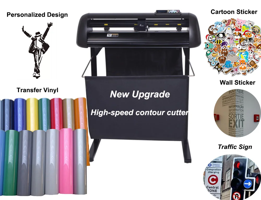 Digital Sticker Cutter Pu Vinyl Cutting Plotter Machine Auto Sign ...