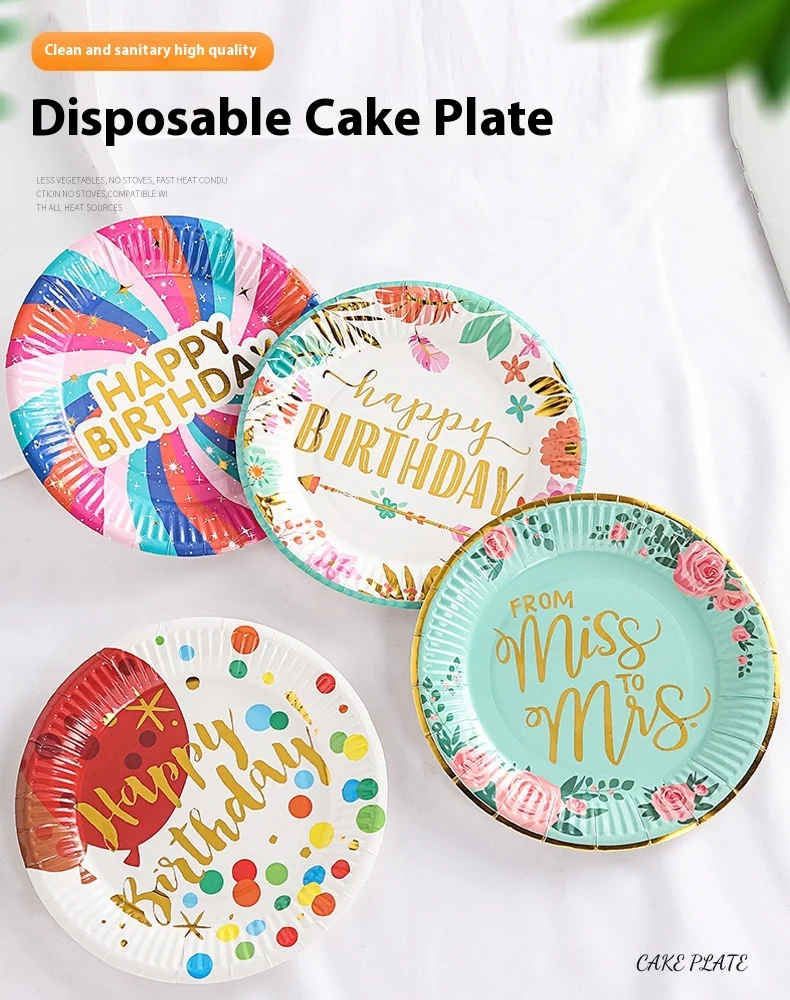 European American Disposable 7-Inch Color Paper Plate Birthday Party ...
