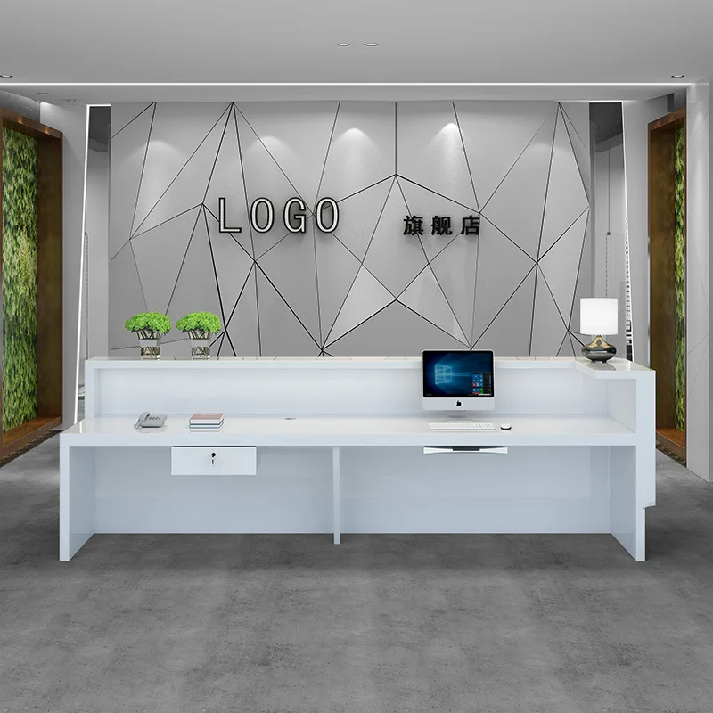 Reception Desk Front Desk Reception Counter Minimalist Modern Office ...