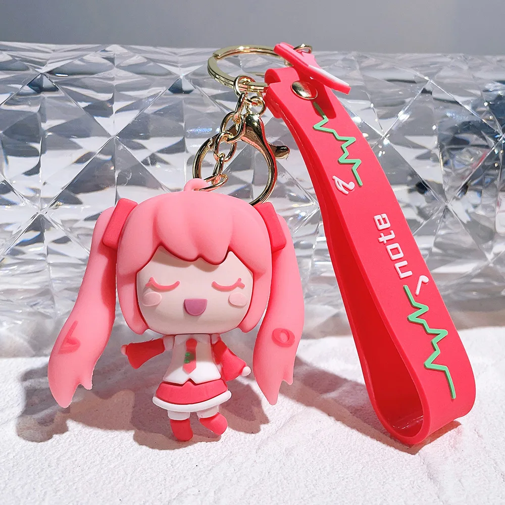 Anime Hatsune Miku 3d Keychain Pvc Rubber Movie Hatsunes Miku ...