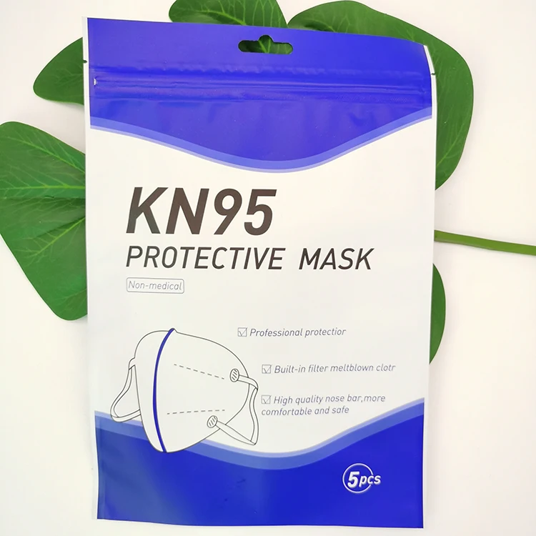 High Quality Resealable Aluminium Foil Packaging Bag For Kn95 Face Mask ...