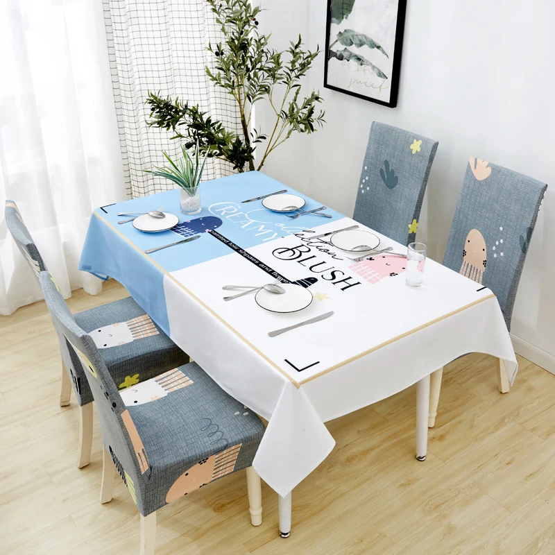 Simplicity Style Water Resistant Table Cloth Washable Oil Proof ...