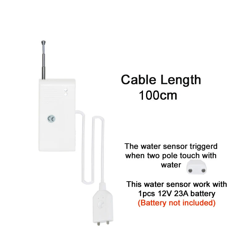 433mhz Wireless Water Leakage Sensor Water Detector Work With Home ...