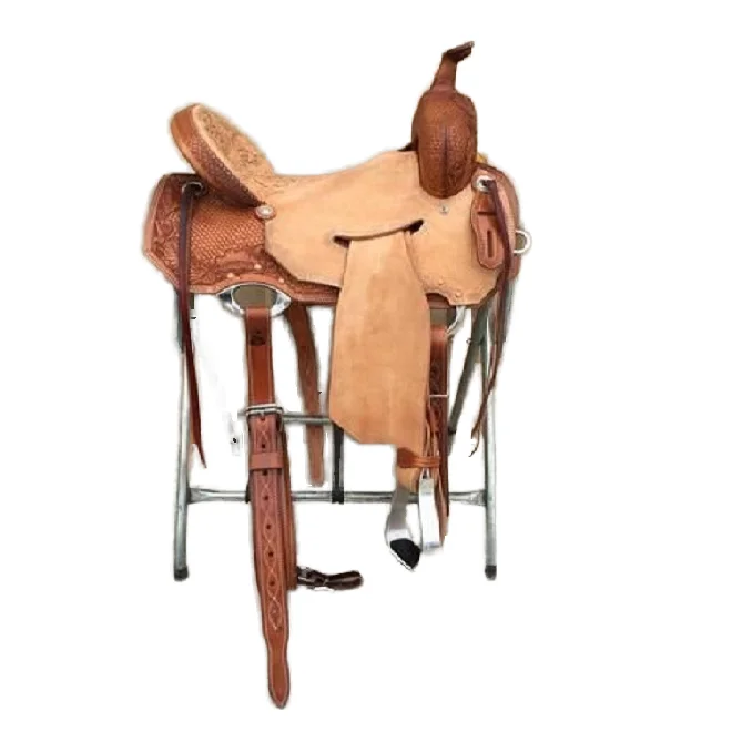 Genuine Cow Leather Western Saddle for Horse Racing & Trail