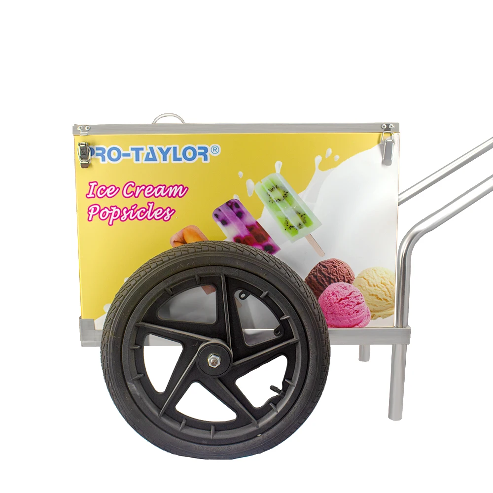 Ice Cream Handcart - Durable Stainless Steel Popsicle Cart