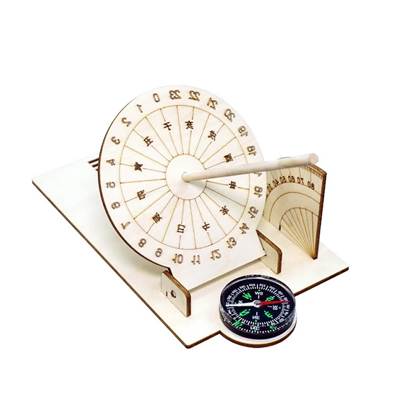 OKYN-G6546 Sundial Technology Scientific Experiment DIY Wooden Kit ...