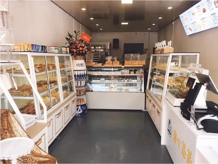 Customized Wooded Bakery Shelf - 3 Tier Display Cabinet