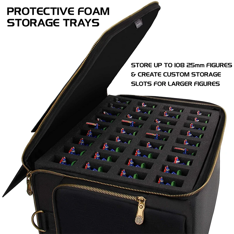 Miniature Figure Storage & Carrying Case - 4 Foam Layers