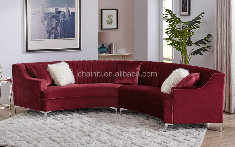 Luxury Style Crescent Shaped Sofa Designs Sectional Sofa Set Living ...