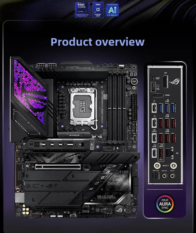For Asus ROG Strix Z890-E Republic Gamers ATX Gaming Desktop ...