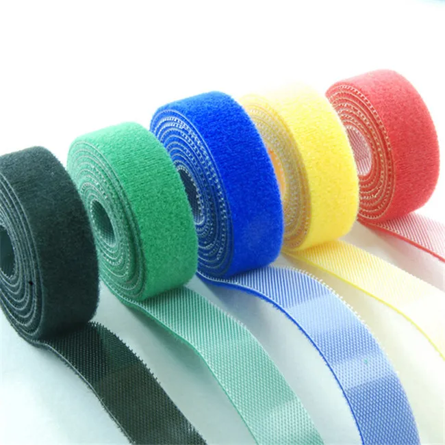 Hot Sale Velcroes 100% Nylon Hook and Loop Tape Back to Back Cable Wrap ...
