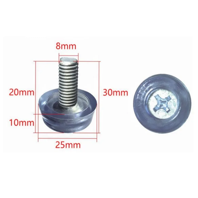 Tulead M8 Transparent Thread Plastic Feet - Adjustable Leveler