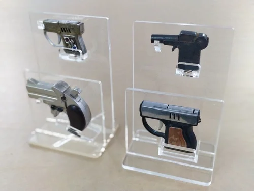 Wholesale Desktop Plexiglass Gun Display Clear 5mm Acrylic Pistol ...