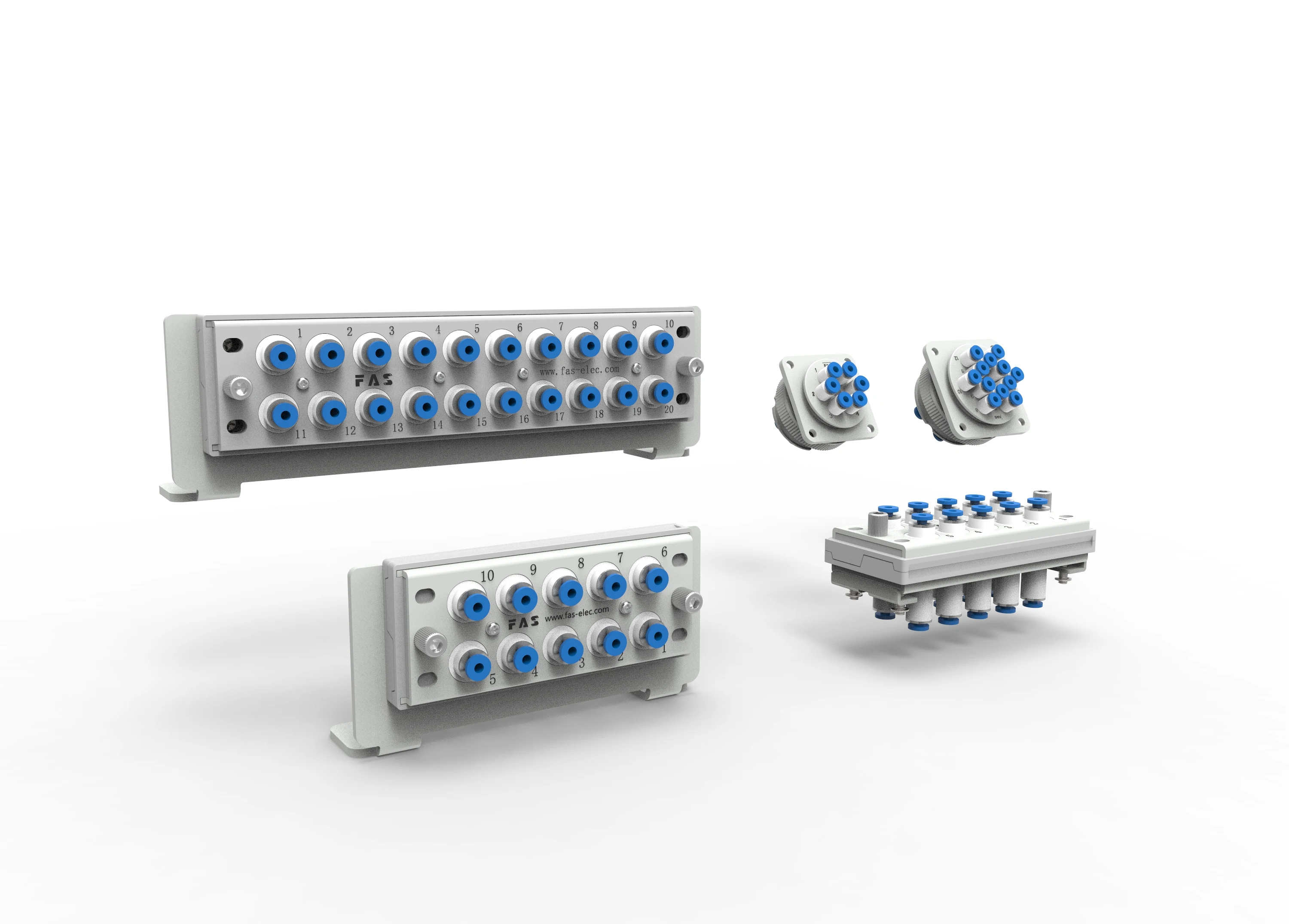 Fas Pbt Push-to-connect Tube Fitting Rectangular Multi-connector 10 ...
