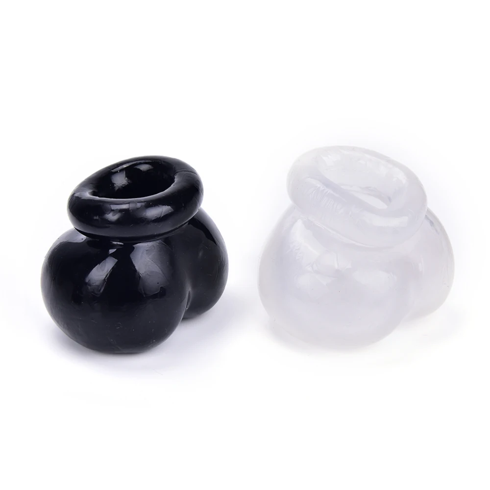 Silikon Ballstretcher Ballsackhoden Bondageklarschwarz Stier Tasche Ball Bahre Eng Anliegende