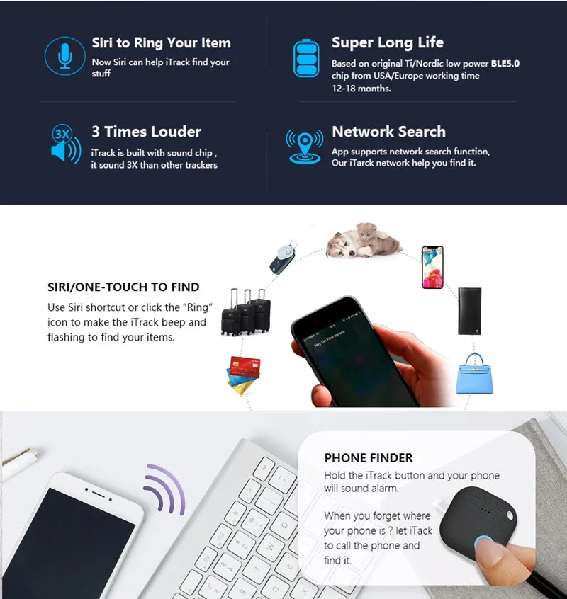 Wholesale New Key Finder with BLE - Cheap Nordic Chipset