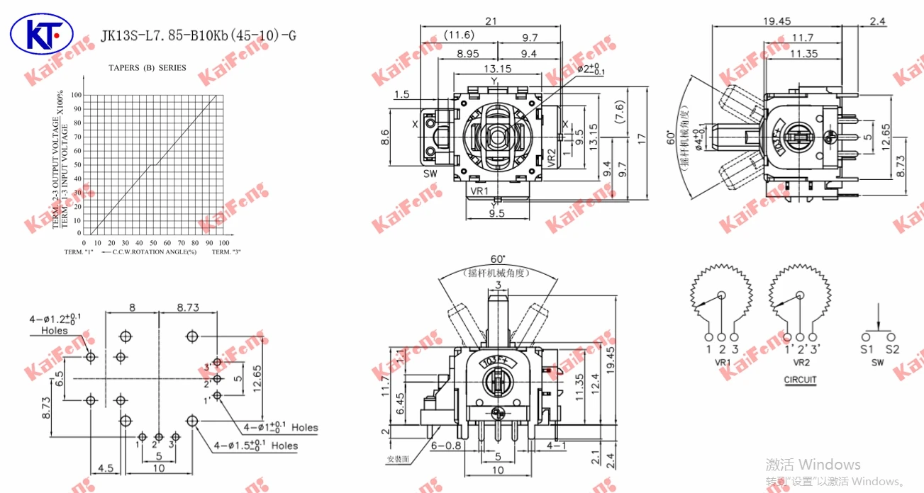 Dualshock 4 Ps4 Pro Ps4 Controller 3pin 3d Rocker Joystick Axis Analog ...