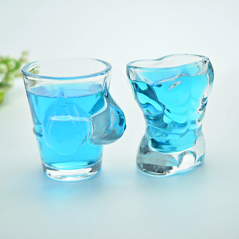 Special Body Shaped Sexy Women Breast Bikini Glass Custom Fancy Shot ...