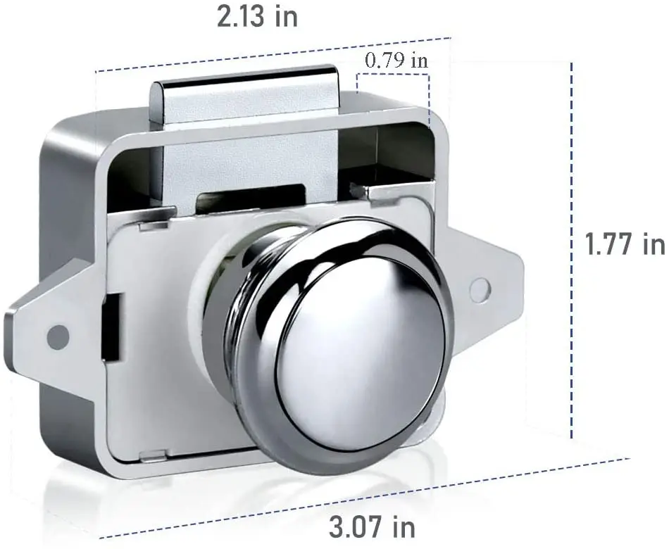 Push Button Latch Kit Abs Keyless Cabinet Drawer Latch Push Button Door ...