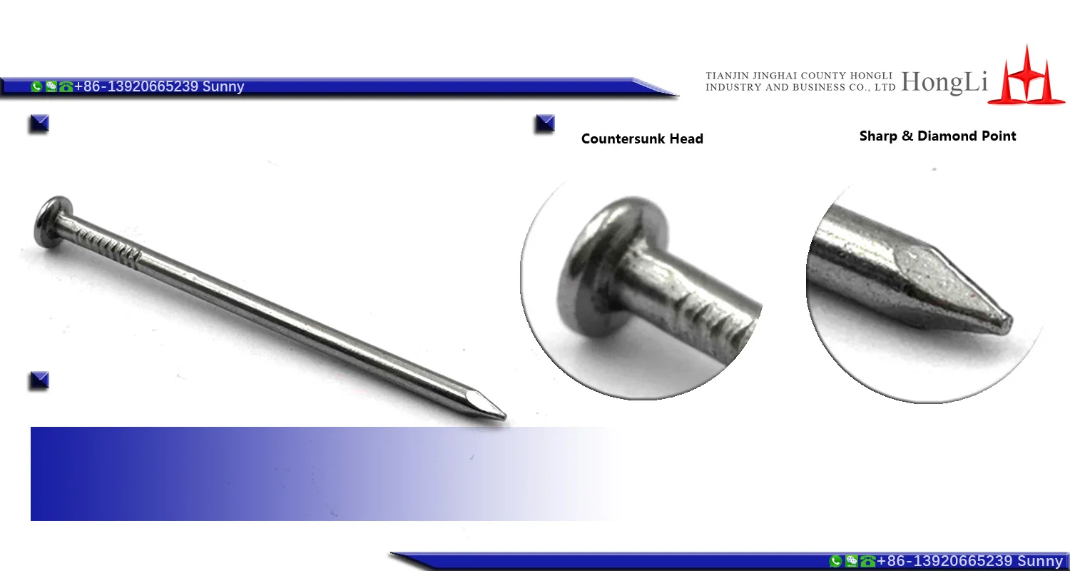 Carpentry 8D 50 LB Polished Smooth Shank Diamond Point Common Nails ...