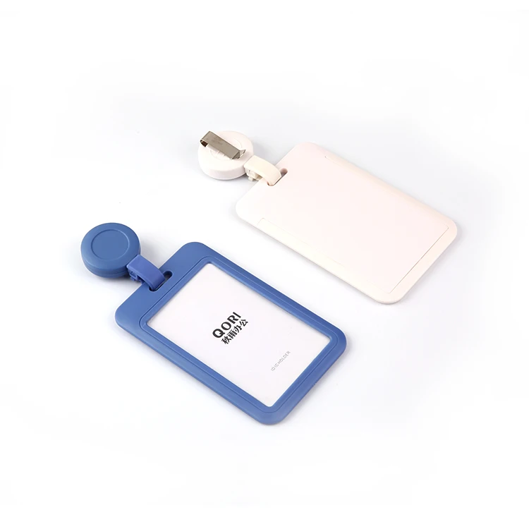 Flip Card Holder Modern Open Face Id Badge Holder Retractable String ...