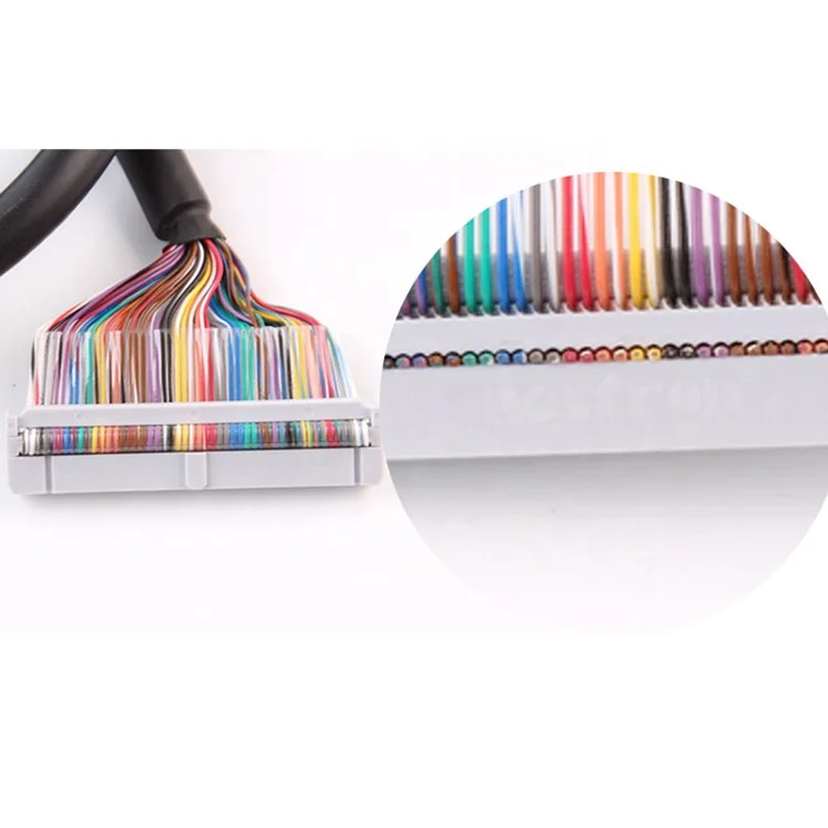 2.54mm Pitch 2x25 IDC 50 Pin Header Connector Ribbon Cable for PLC I/O ...