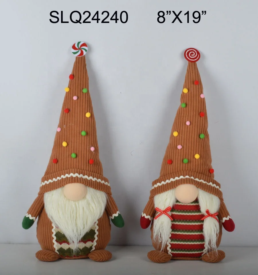 Christmas Decorations Plush Soft Gift Gingerbread Man Standing Toy ...