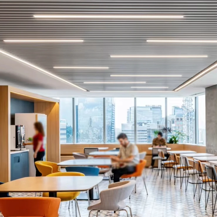 3D Suspended Baffle Ceiling Tiles Modern Interior Square Tube Aluminum ...