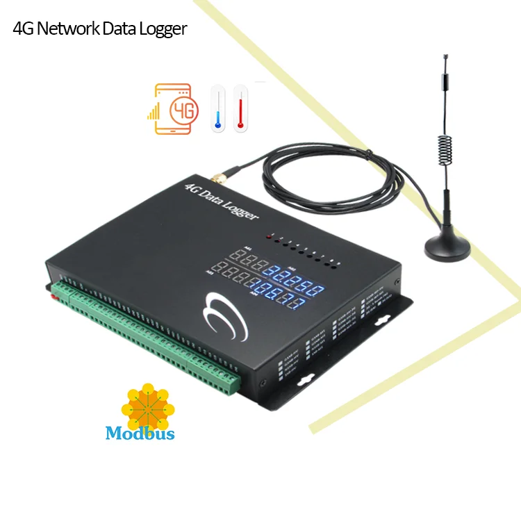 Electronic Data Systems Real Time 4G Data Upload Analog Pulse Channel 4G Ethernet Data Collector ...