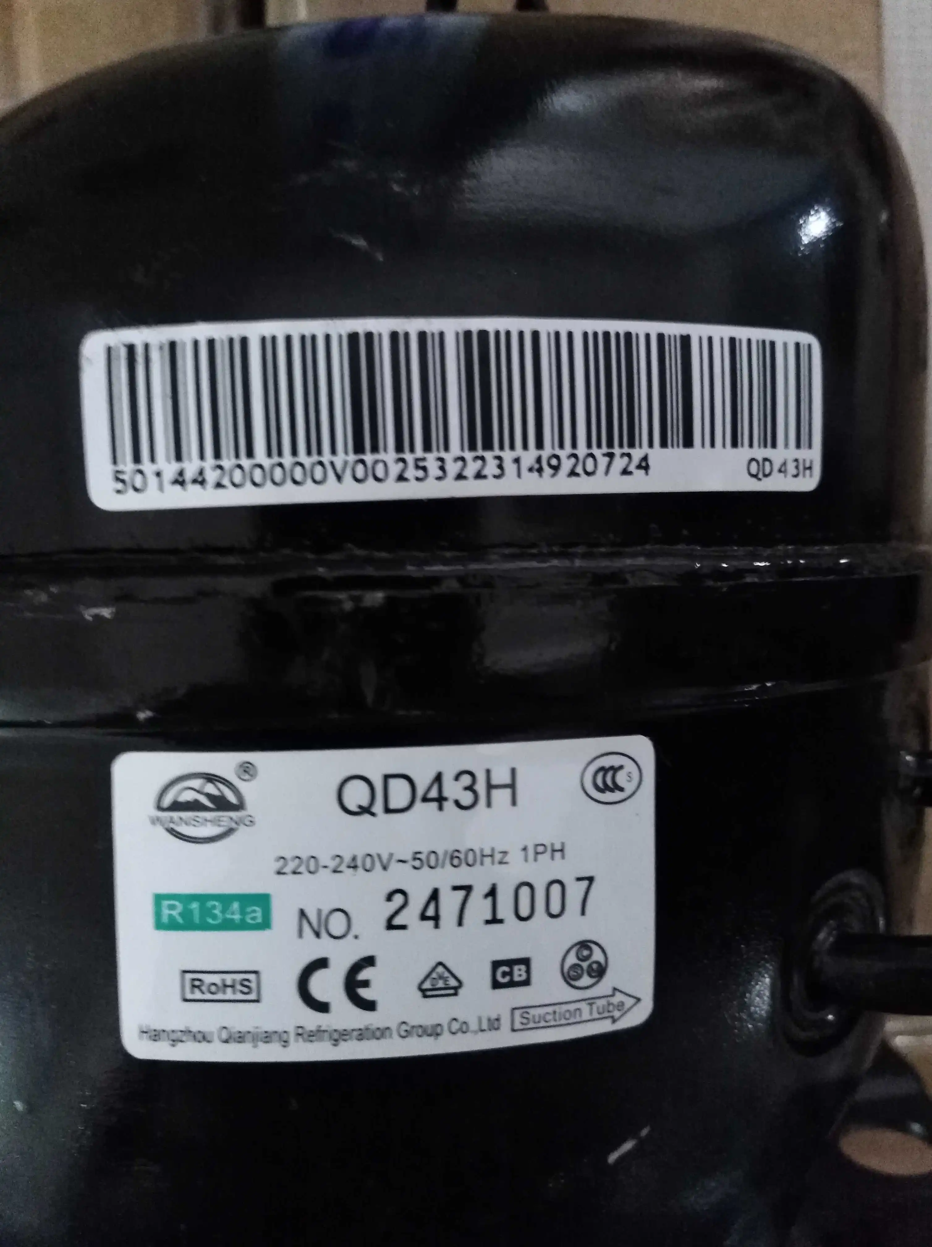 Compresor de refrigerador R134A, compresor pequeño, QD43H/RS43H/ADW43 ...