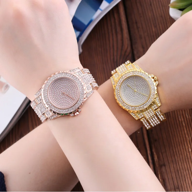 Luxury Bling Bling Crystal Ladies Rhinestones Watches