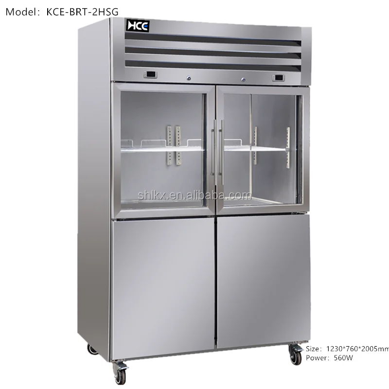 Transparent Glass Fridge - Upright Display Refrigerator