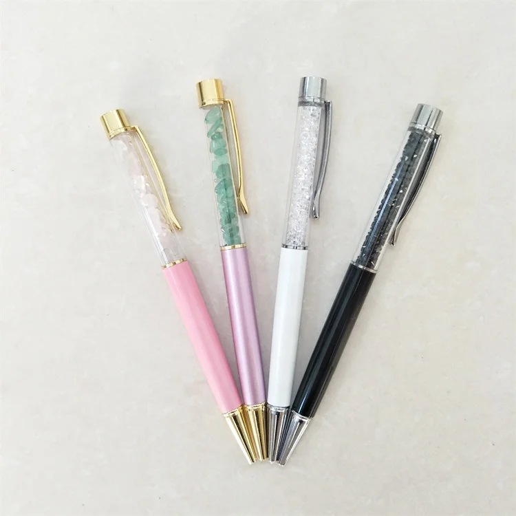 Multi-color Selection Crystal Style Pen Natural Quartz Crystal Gravel ...