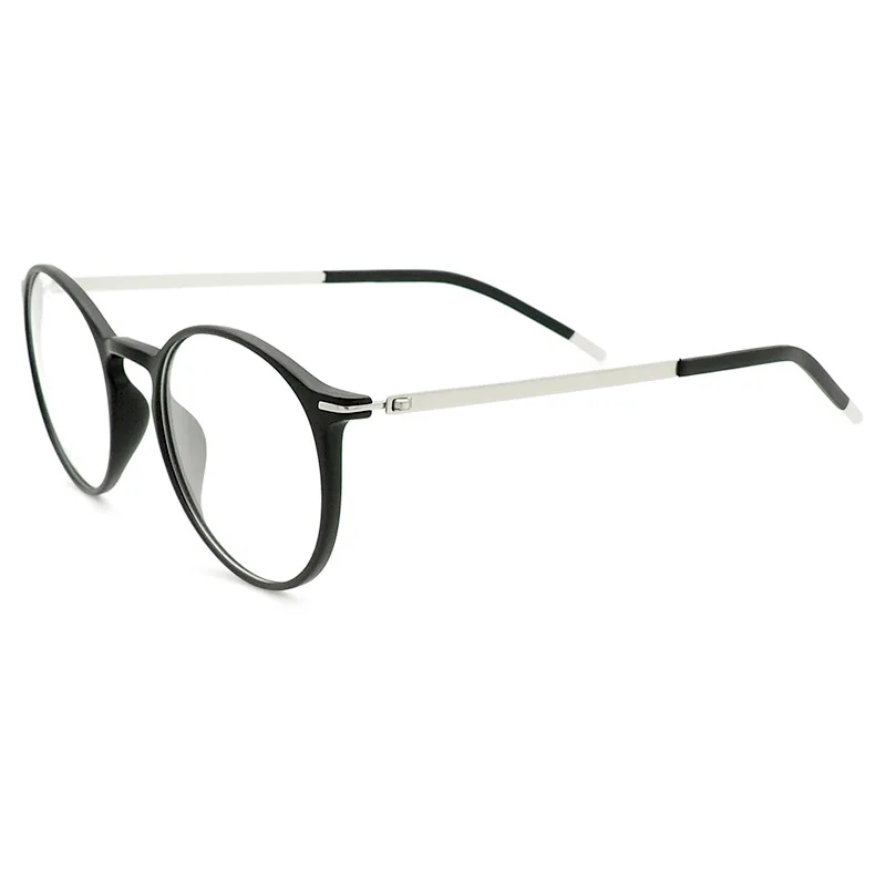 Round Metal Classic Design Business Style Women Men Unisex Full Frame ...