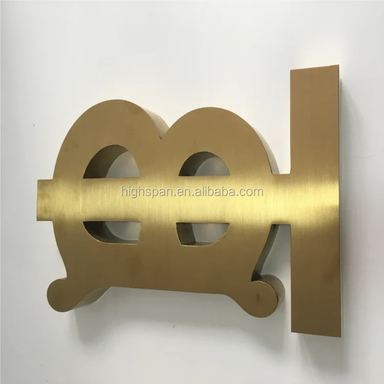 Light Weight Self Adhesive Metal Letter Polished Sign Painted 3d ...