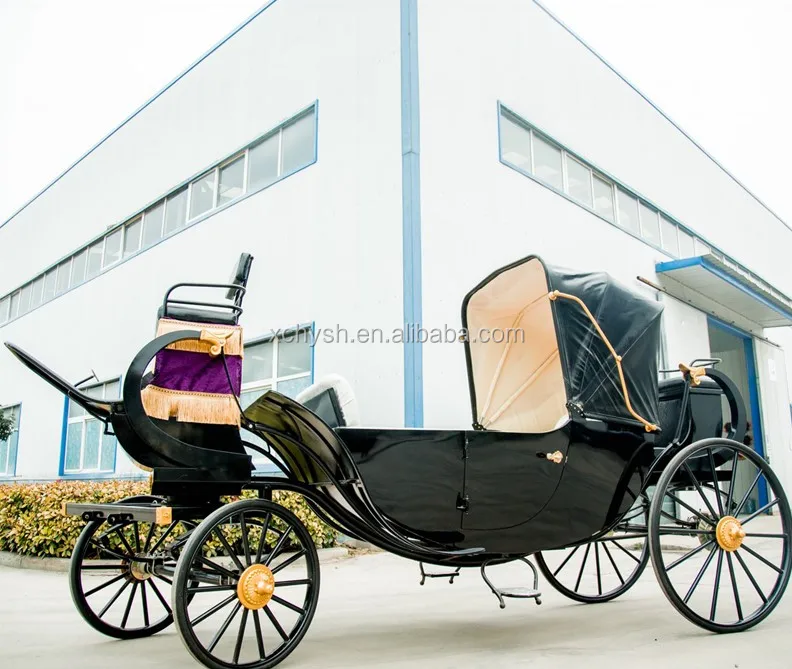 Luxury Black Horse Carriage/Medieval Antiqued Buggy/Vintage Vehicle ...