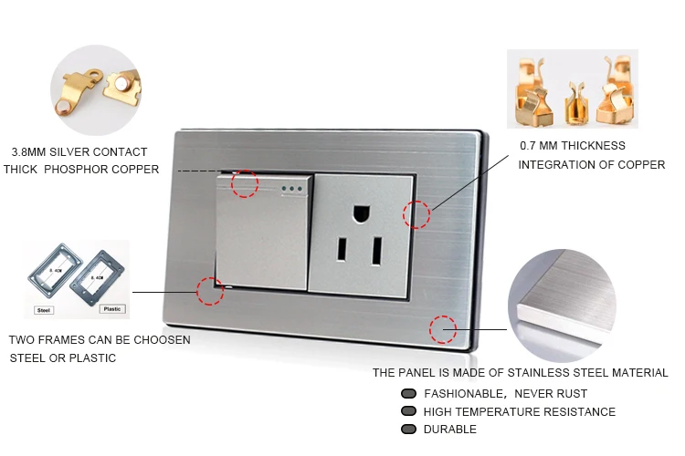 South America Standard Electrical Light Switch Wholesale