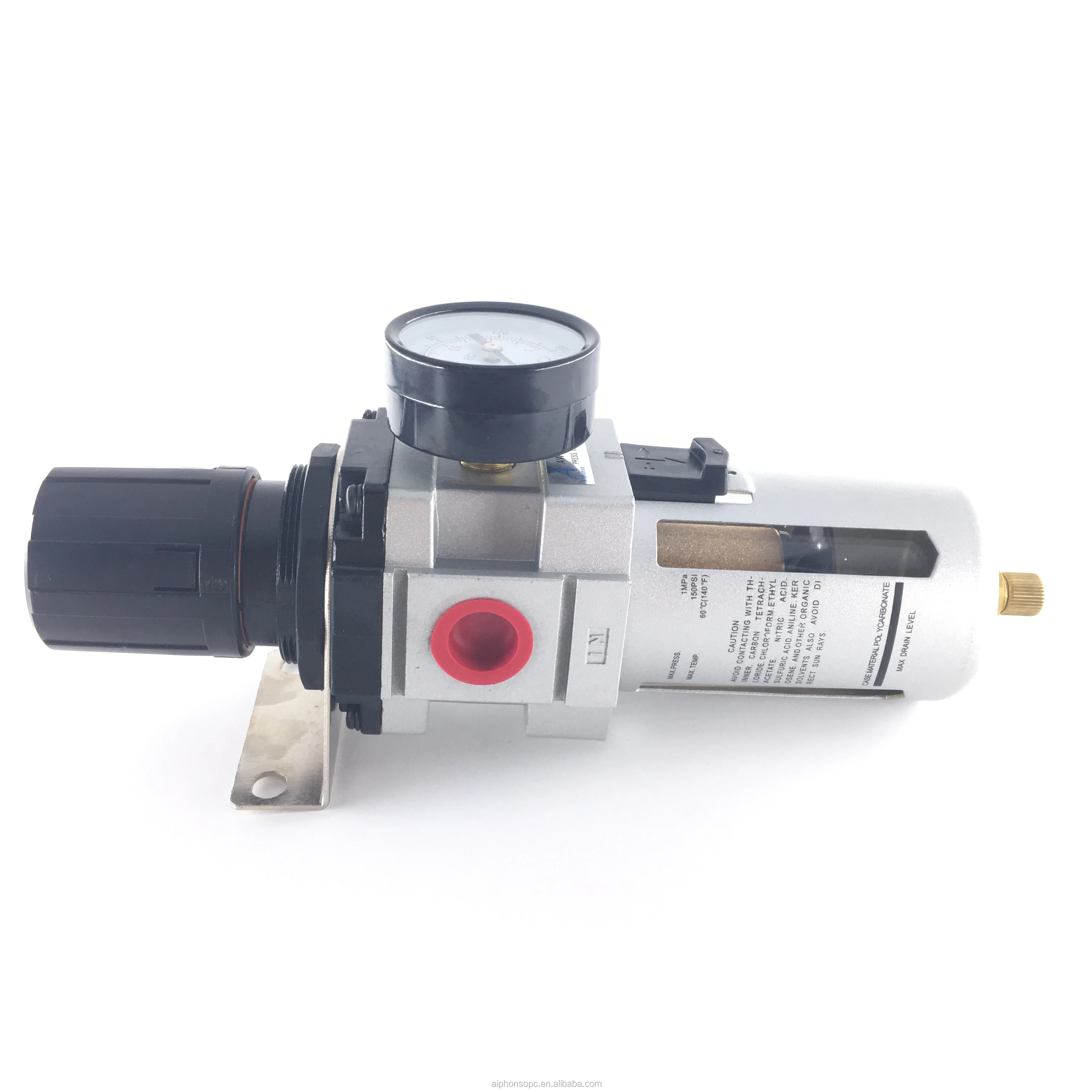 Smc Type Aw4000-04 1/2 Inch Port Size Air Pressure Regulator & Air ...