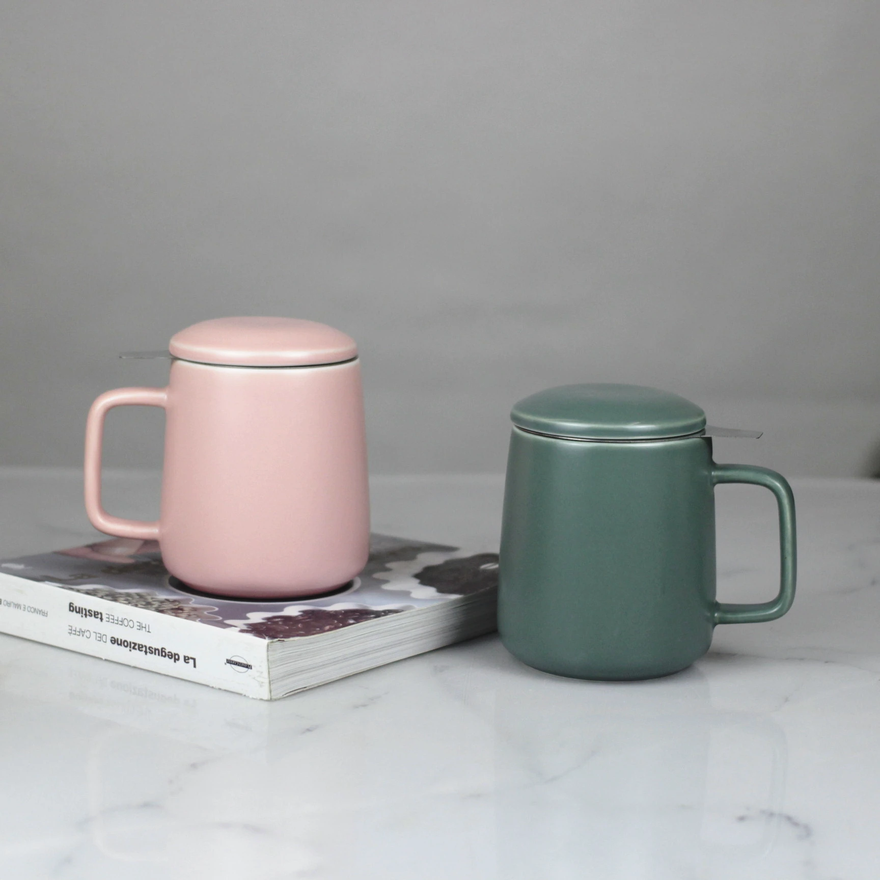 600ml 20oz Ceramic Tea Cup Large Tea High-Fired Ceramic Tea Mug with ...
