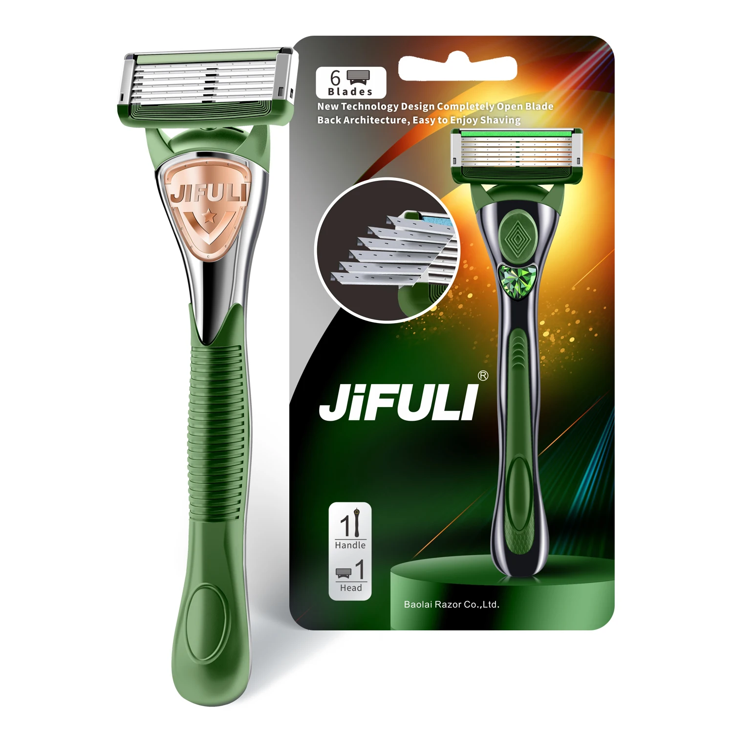6 Blades Zinc Alloy Men's Razor – Twin Blade Precision for Quality ...