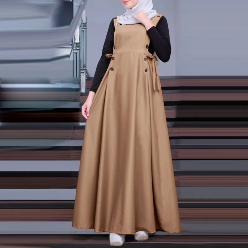 2023 Muslim Summer New Arabian Style Pure Color Simple Temperament All ...