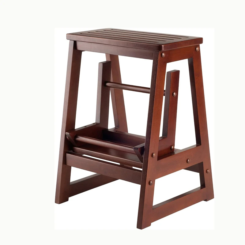 Folding Step Stool With Two Levels for Low and High Reaches Foot Stool ...
