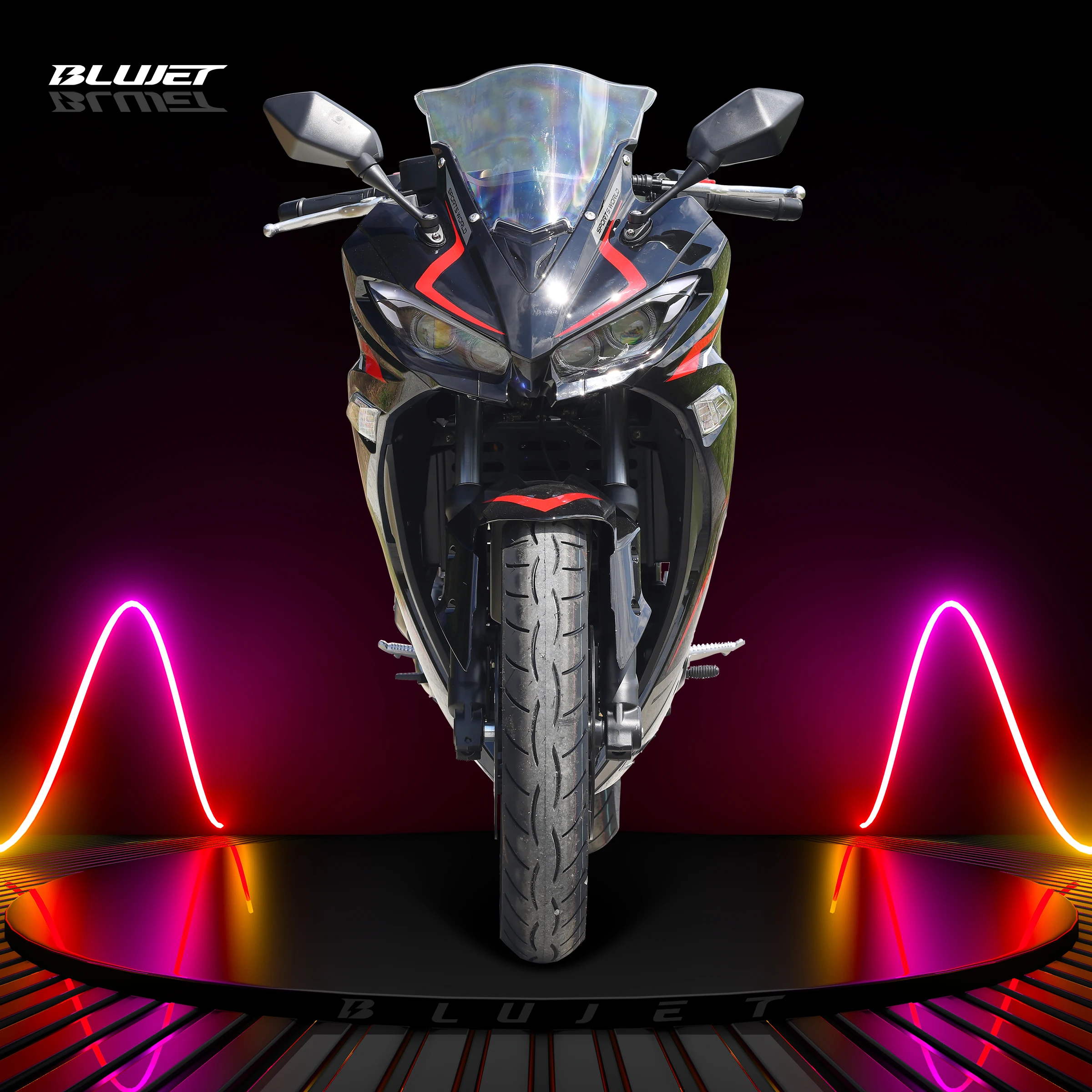 Ninjar 250cc Sport Motorcycle - Balanced Engine & LED Lights