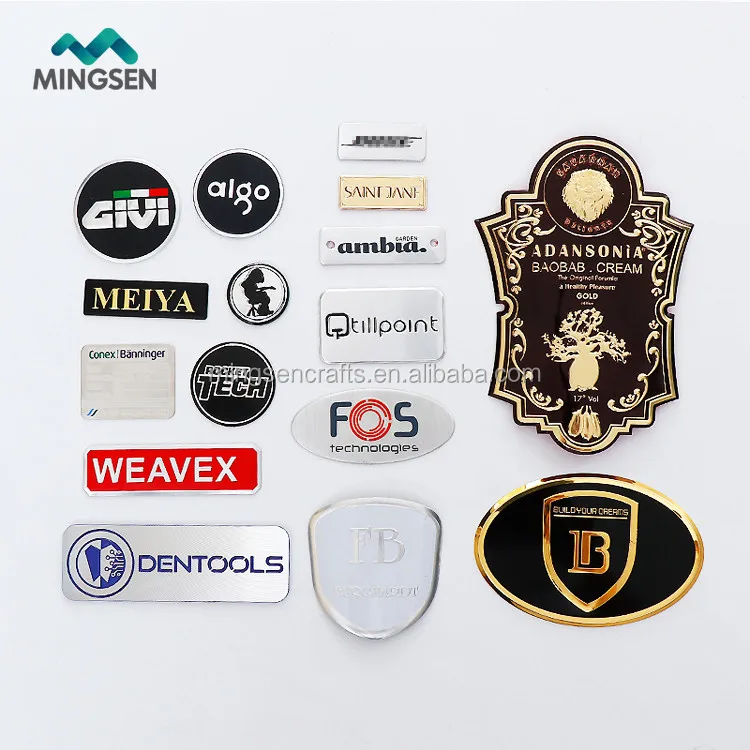 Adhesive Aluminum Embossed Metal Plate Label/sticker For Furniture ...